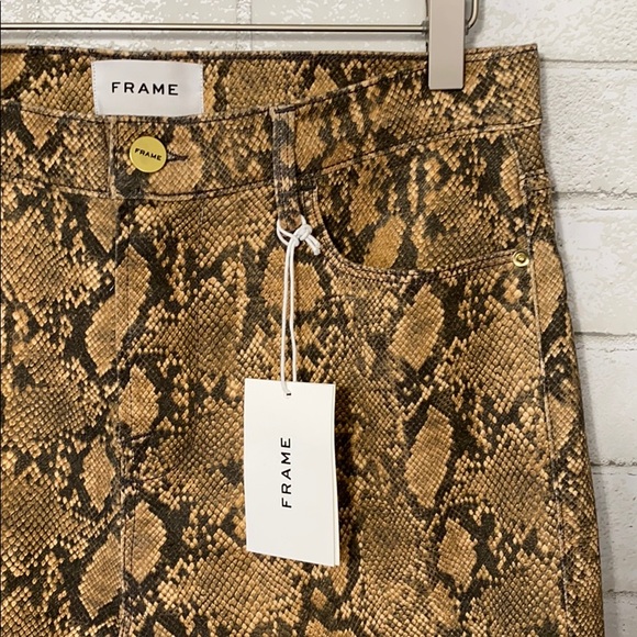 Frame Denim | Jeans | Frame Le High Skinny Crop Jean Coated Python Nwt ...